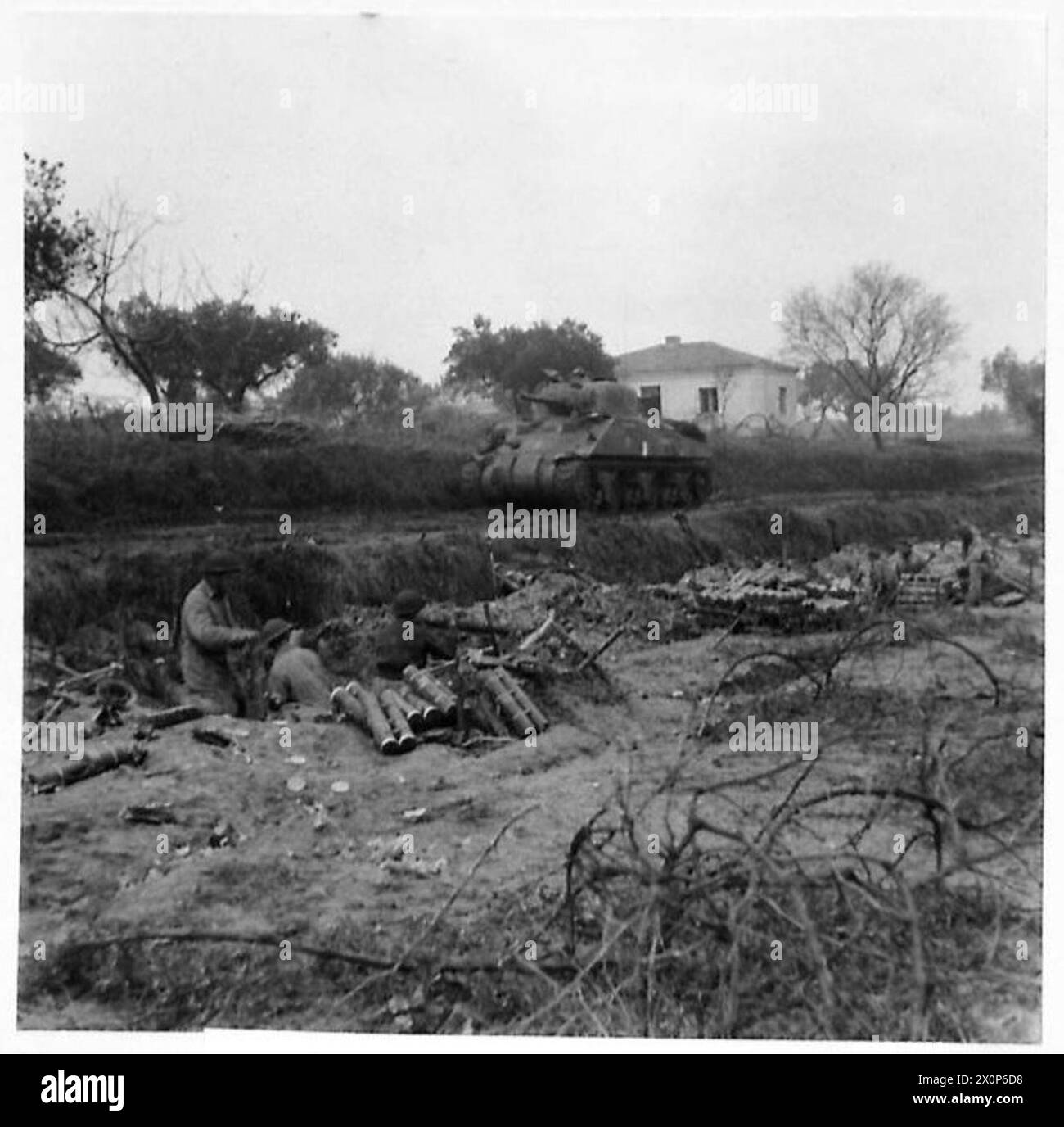 Crew members sherman tank Black and White Stock Photos & Images - Alamy