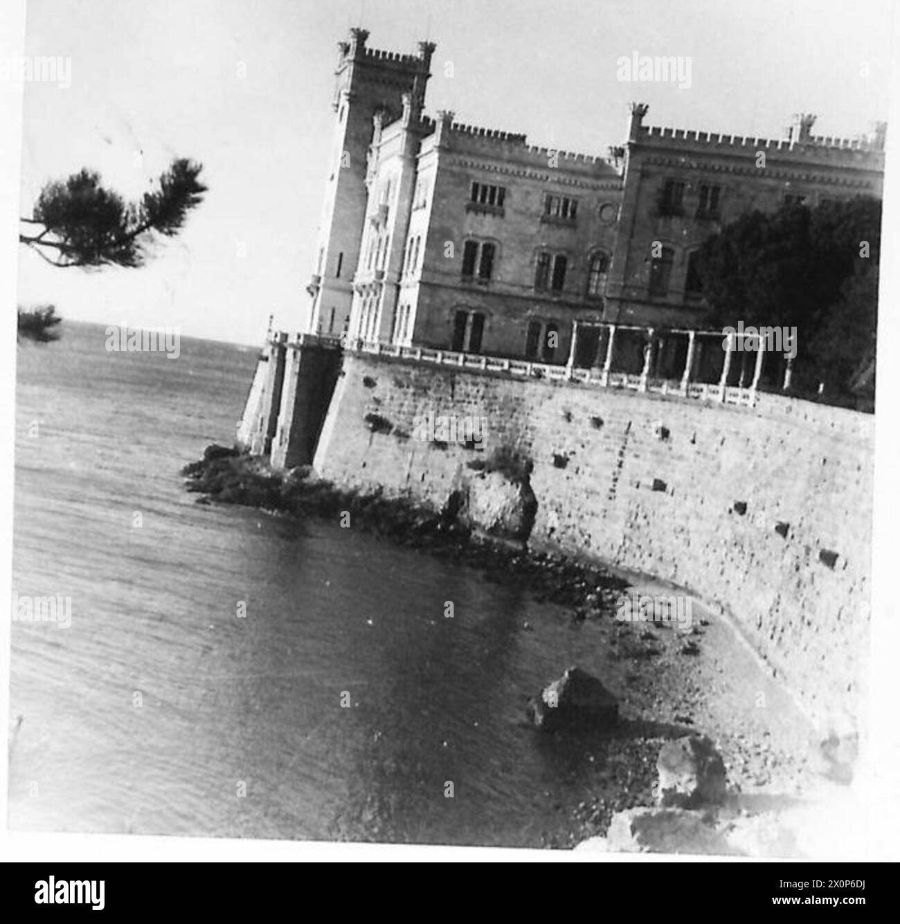 CASTLE MIRAMARE - Two views of Castle Miramare, Trieste. Headquarters ...