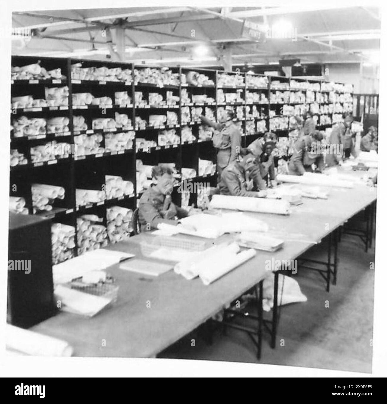 R.A.O.C. Ordnance Depot at Donnington, Salop, storing military plans ...