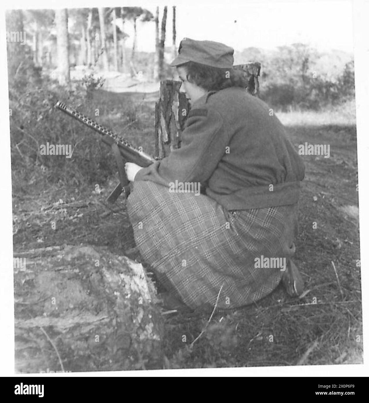 LIFE WITH THE PARTISANS - A woman Partisan takes her turn on guard duty ...