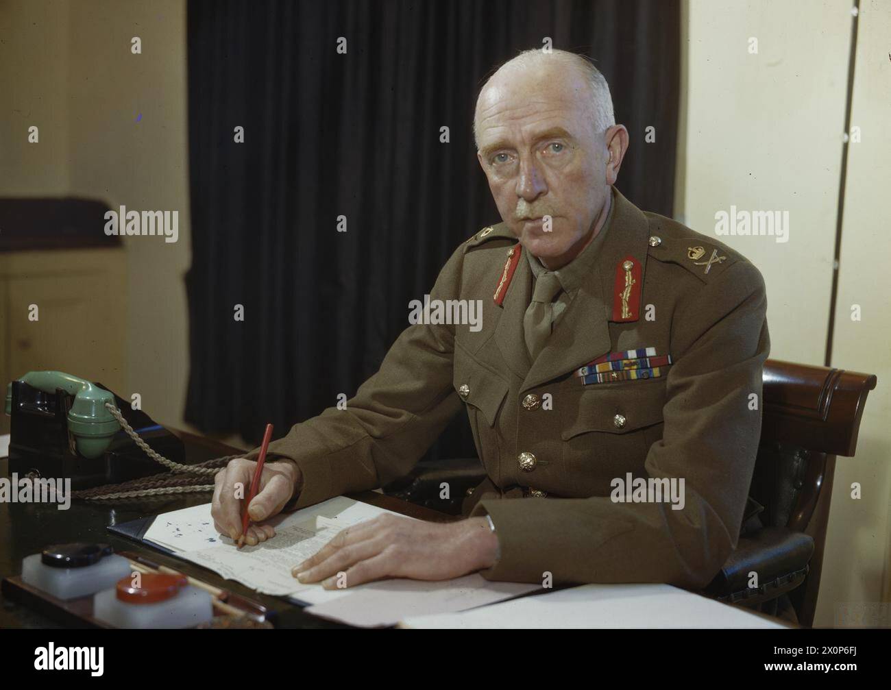 Portrait photograph of Lieutenant General Sir Harold E. Franklyn ...