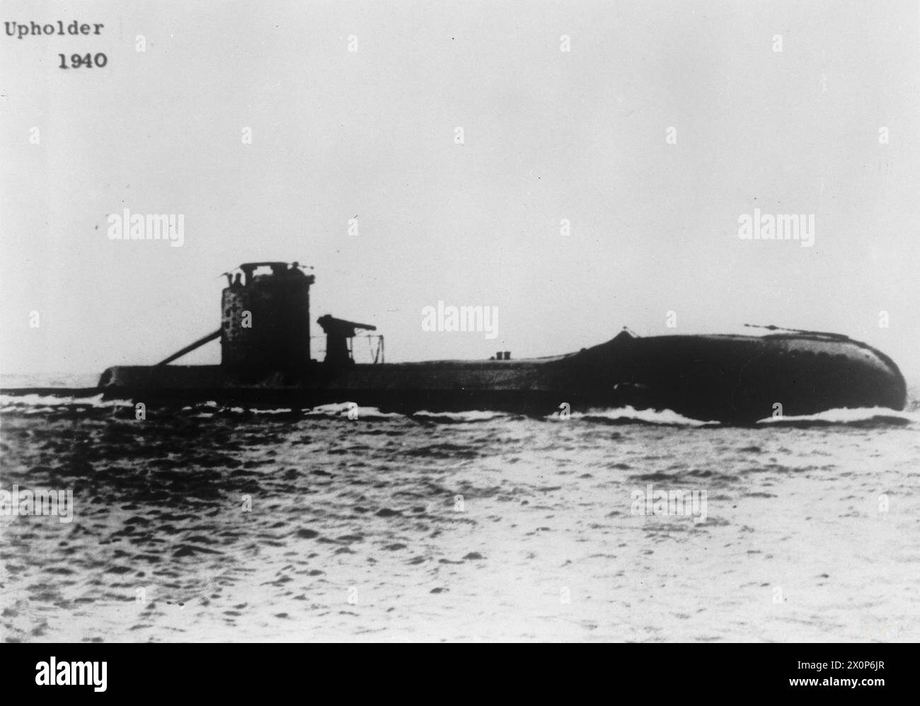 HMS Upholder, a Royal Navy submarine of the Upholder class, is underway ...