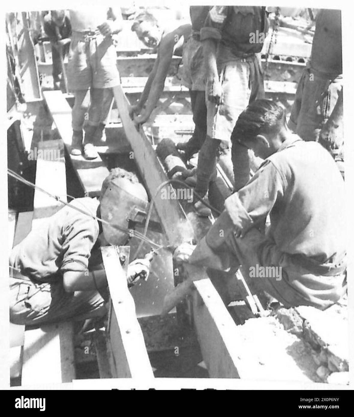 Repairing destroyed bridges hi-res stock photography and images - Alamy