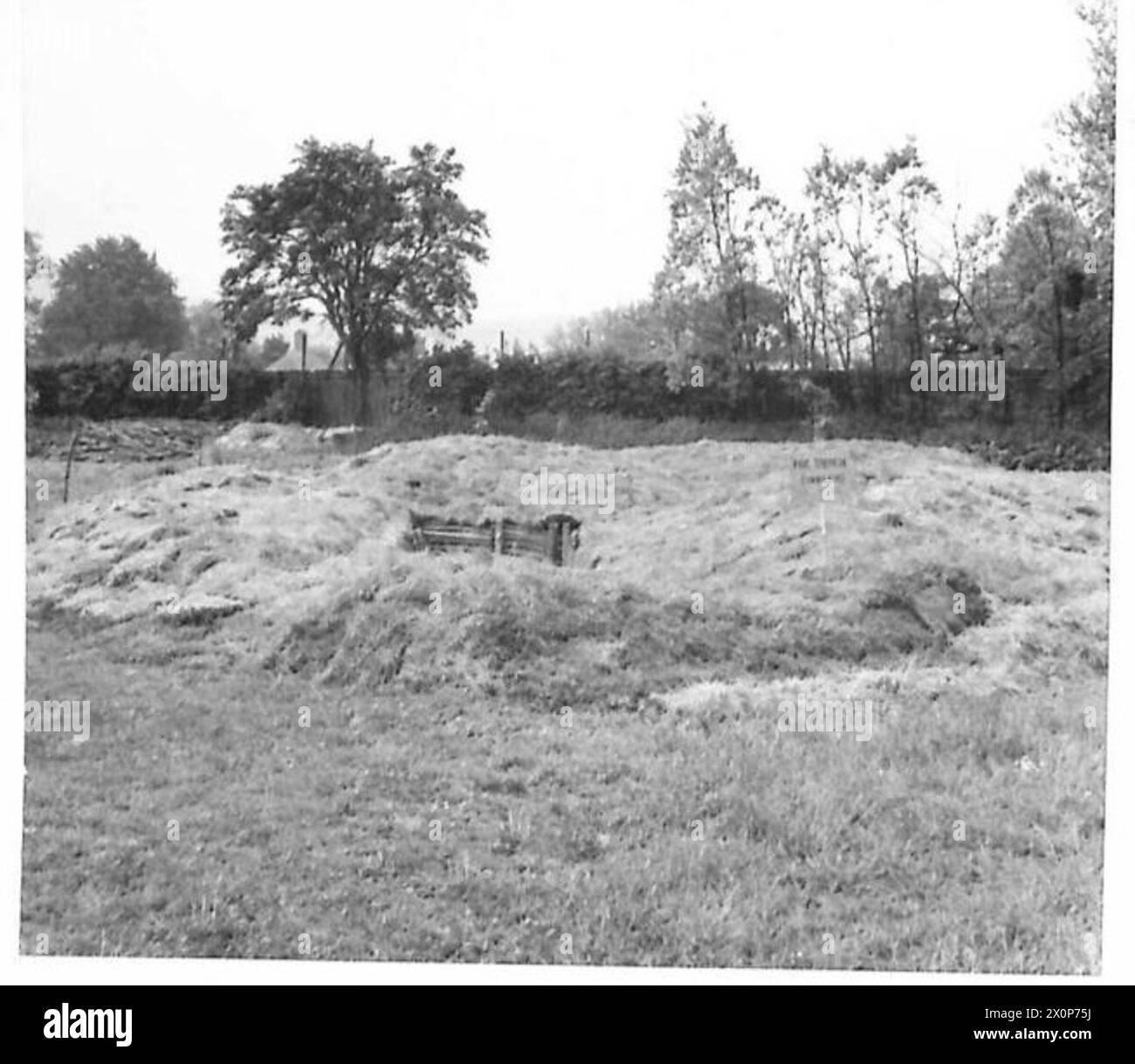 CAMOUFLAGED TRENCHES - Trenches, in various stages of construction ...