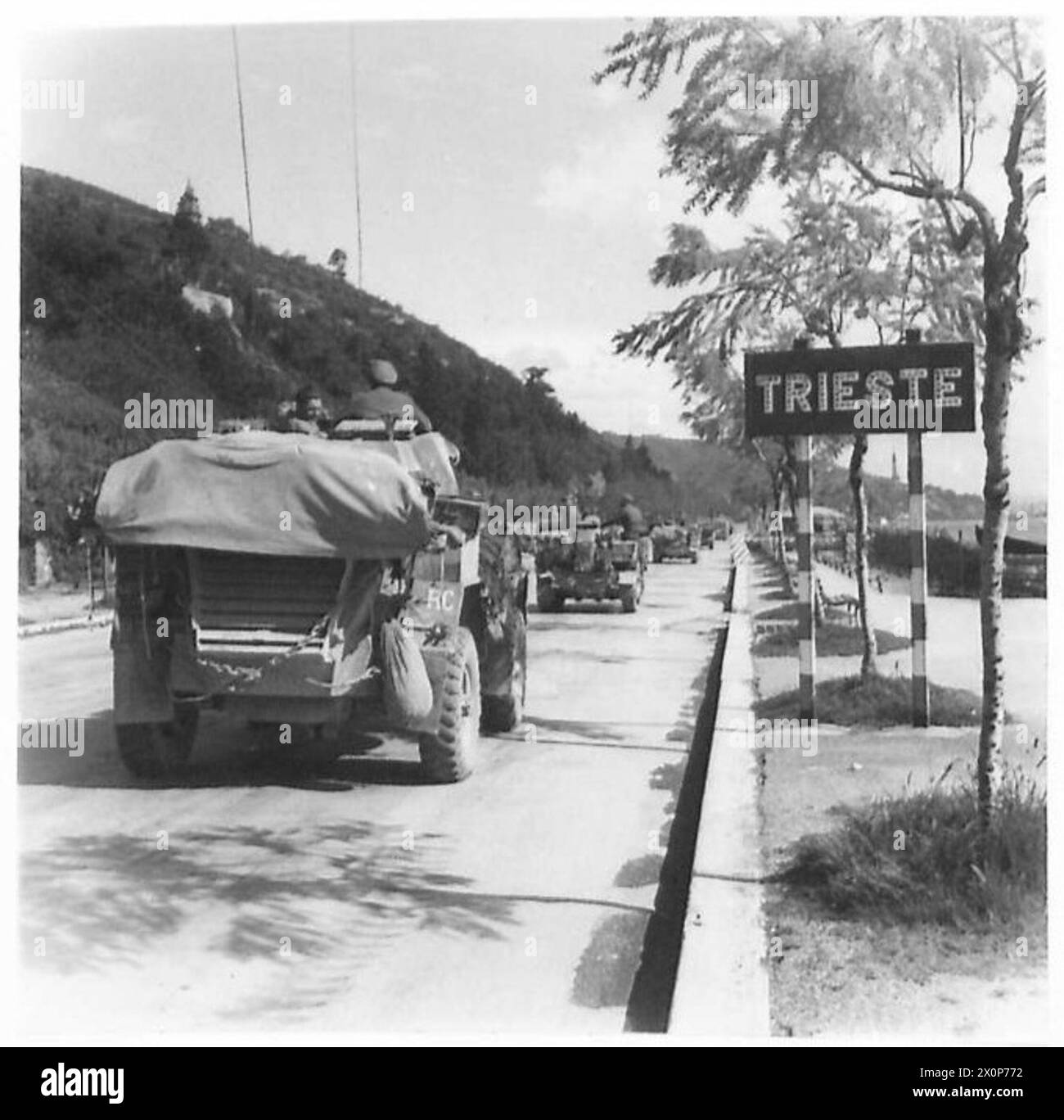 Armoured units of the New Zealand Division enter Trieste as part of the ...