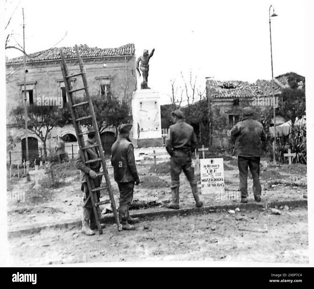 ITALY : EIGHTH ARMY - The memorial tablet erected in honour of the 1st ...