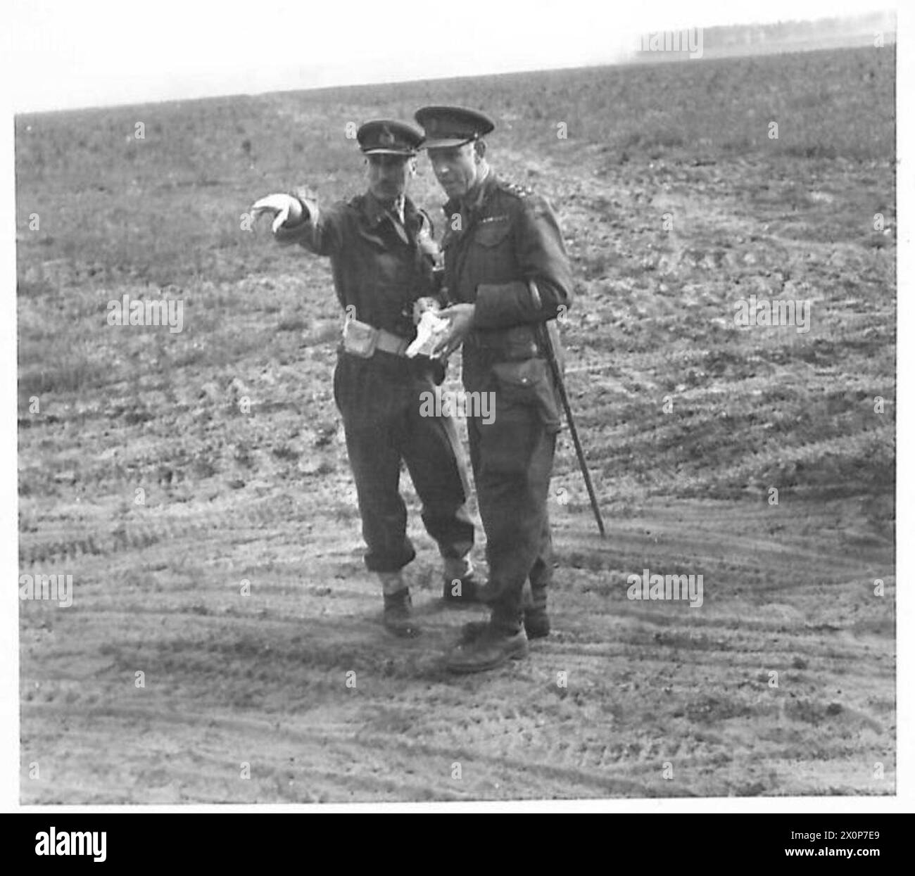Major General E.H. Barker and Brigadier A.A.M. Durand oversee an ...
