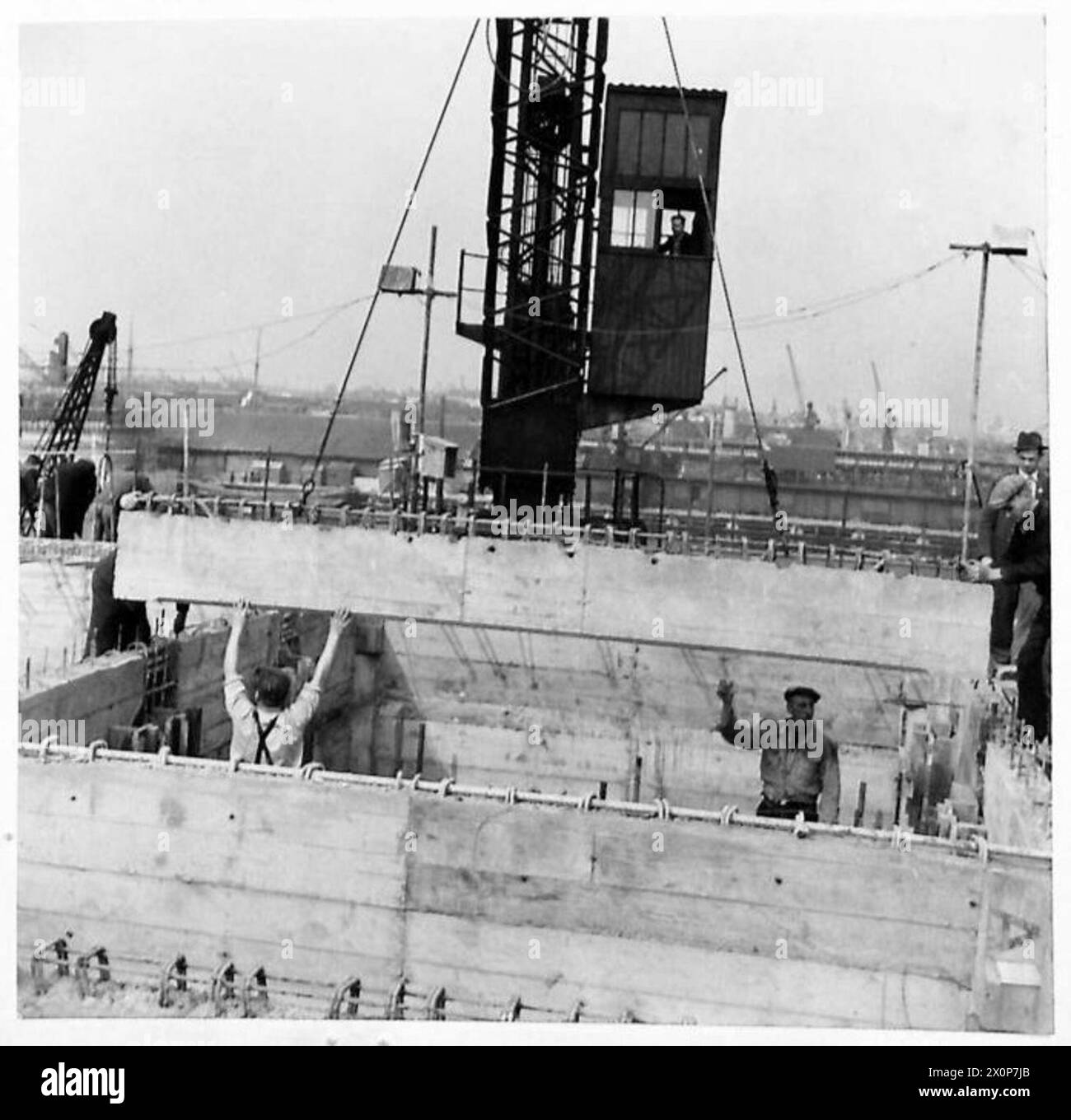 Photographs show the Phoenix construction at West India Docks during a ...
