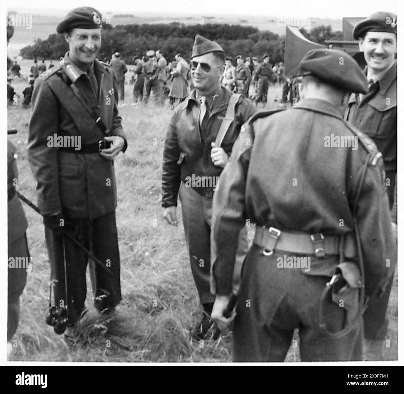 Major General Browning, commander of the Airborne Division, explains ...