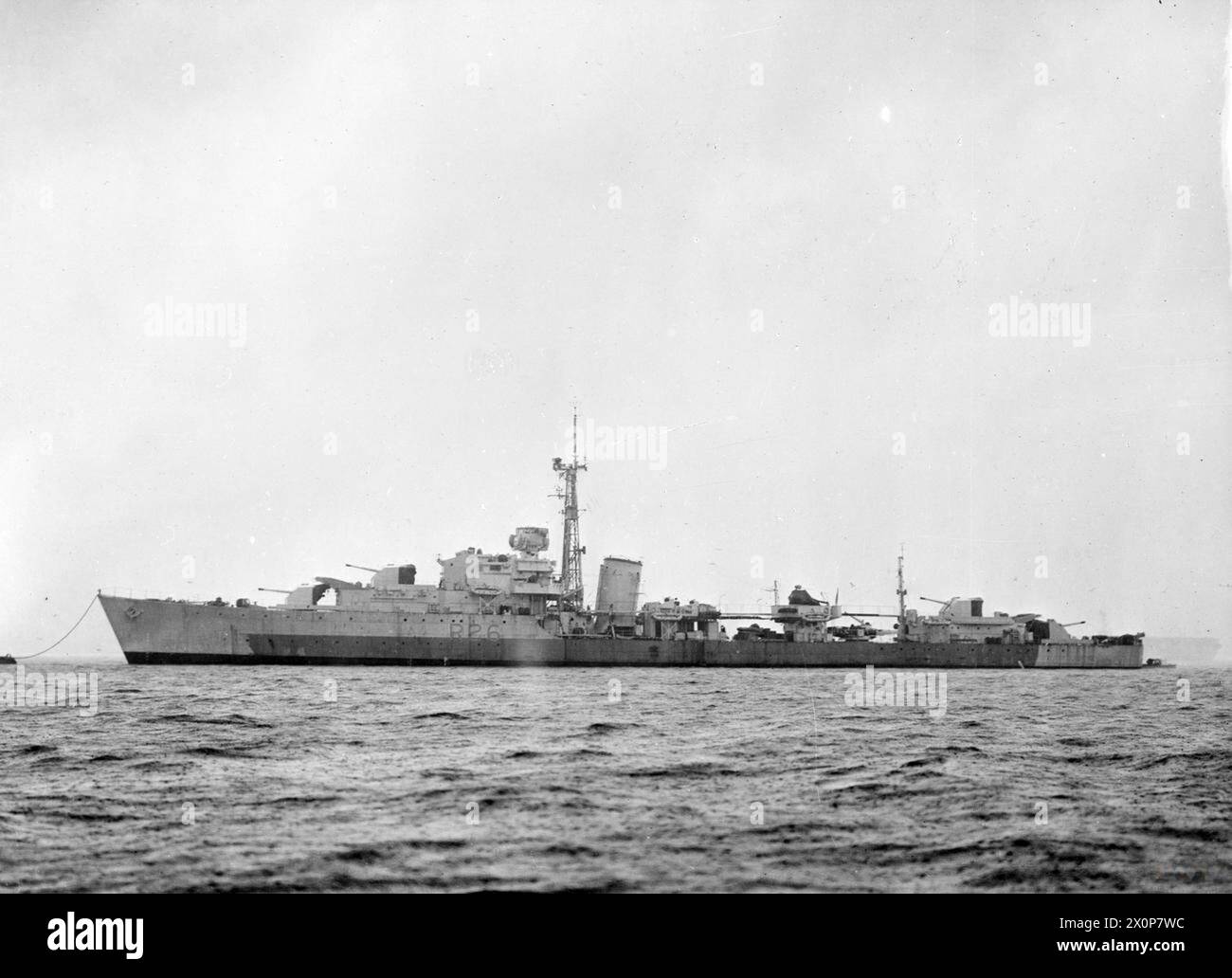 HMS COMET, BRITISH COSSACK CLASS DESTROYER. AUGUST 1945, AT SEA ...