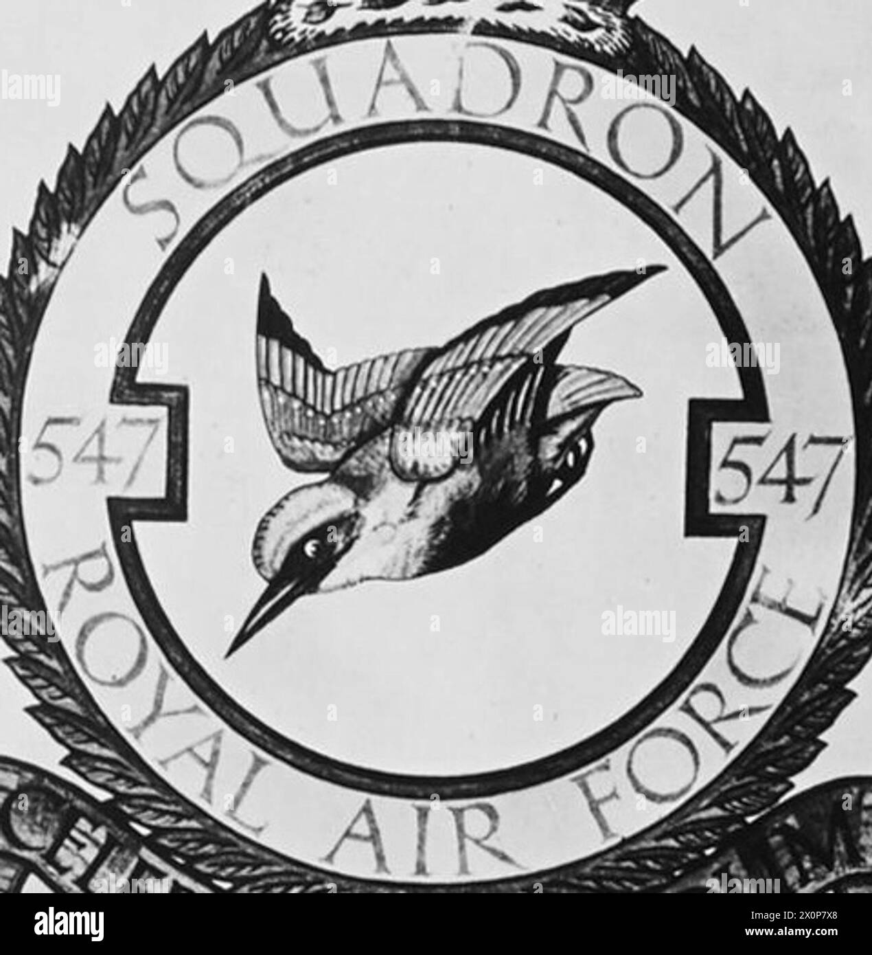 SQUADRON BADGES : No.547 SQUADRON - Description - A Kingfisher diving ...