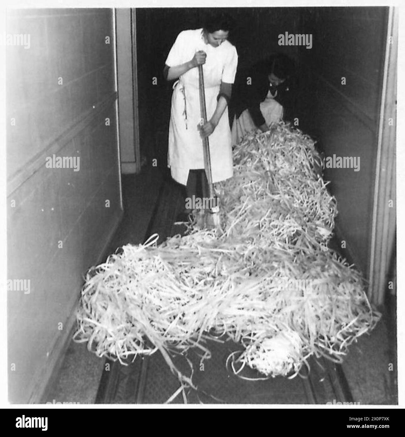 Housekeeping room Black and White Stock Photos & Images - Alamy