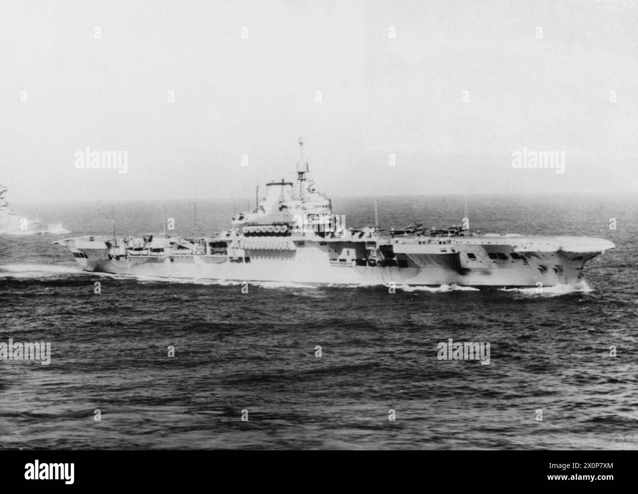 HMS FORMIDABLE, BRITISH AIRCRAFT CARRIER. 1941, AERIAL PHOTOGRAPH AT ...