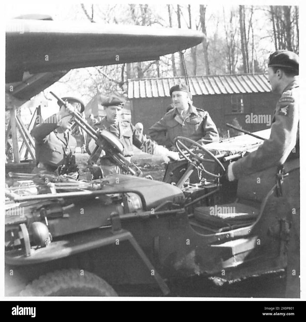 Photograph of General Sir Bernard Montgomery inspecting an ambulance ...
