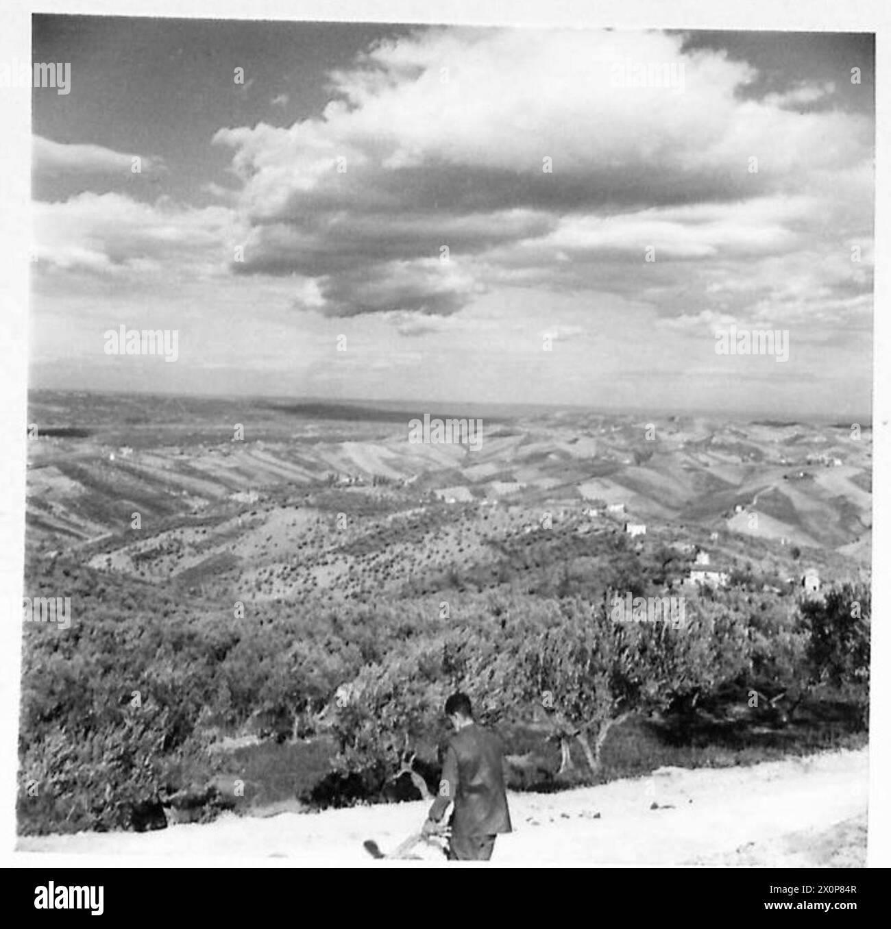 Four photographs capture the right flank of the Italian front at the ...