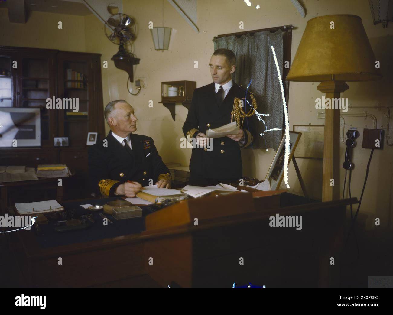 COMMANDER IN CHIEF HOME FLEET, ADMIRAL SIR JOHN TOVEY ON BOARD HMS KING ...