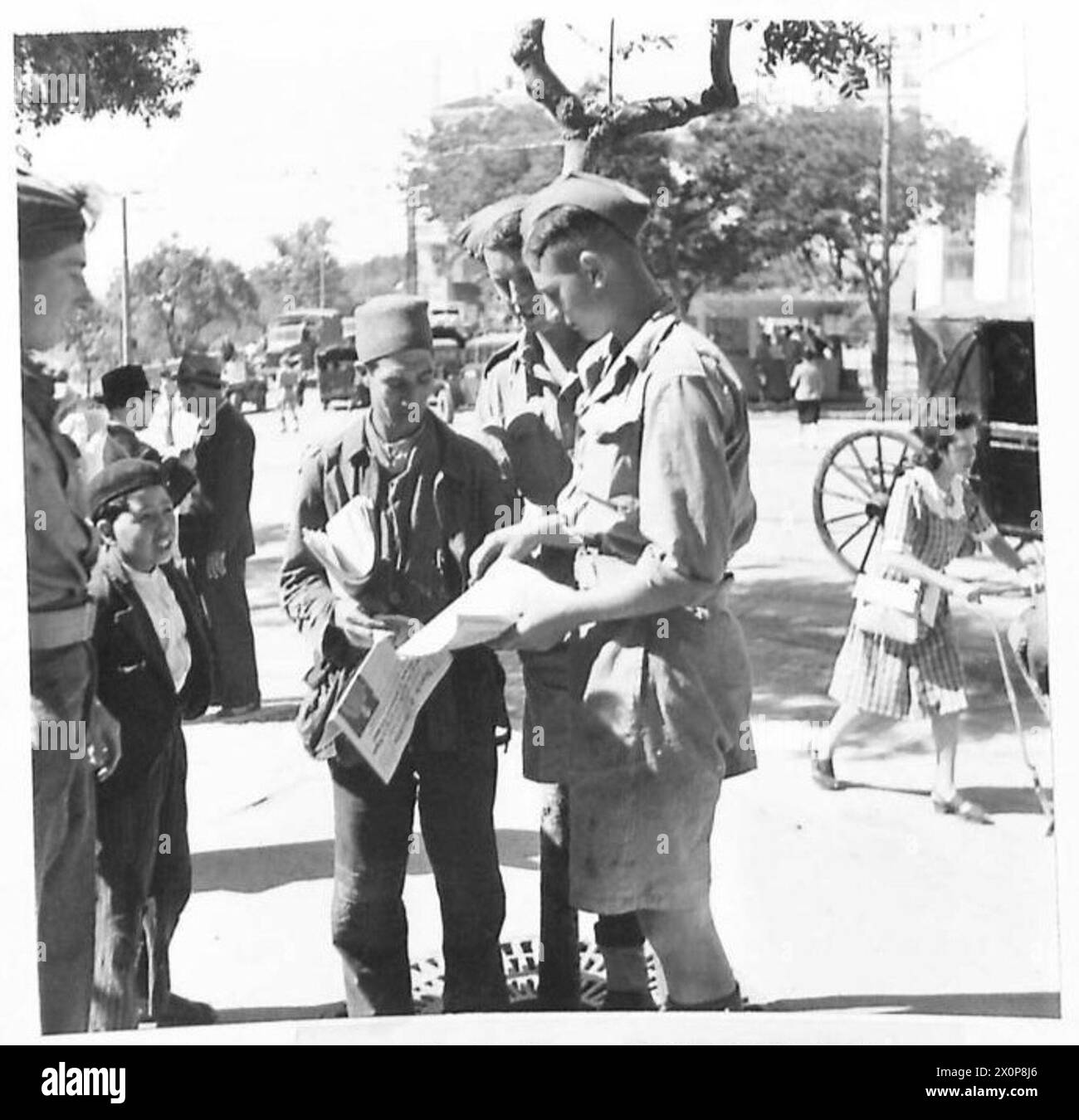 Army newspapers reach personnel at gun sites and towns, sold by Arab ...