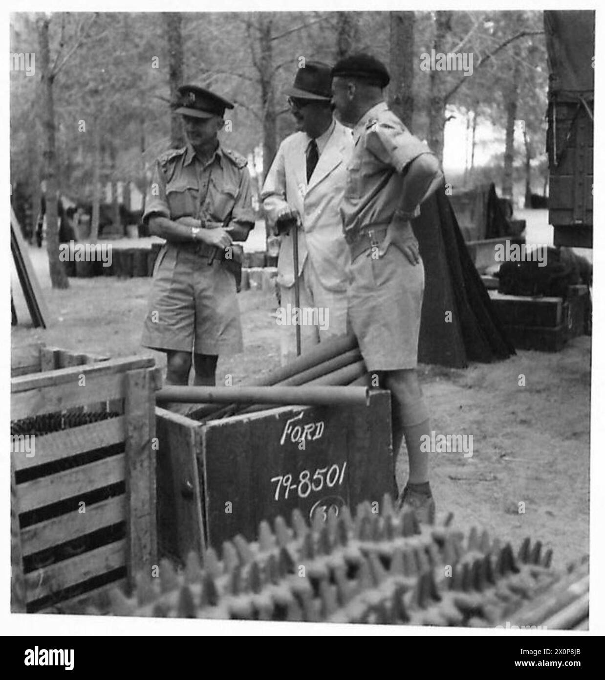Governor Sir William Battershill and the officer commanding troops in ...