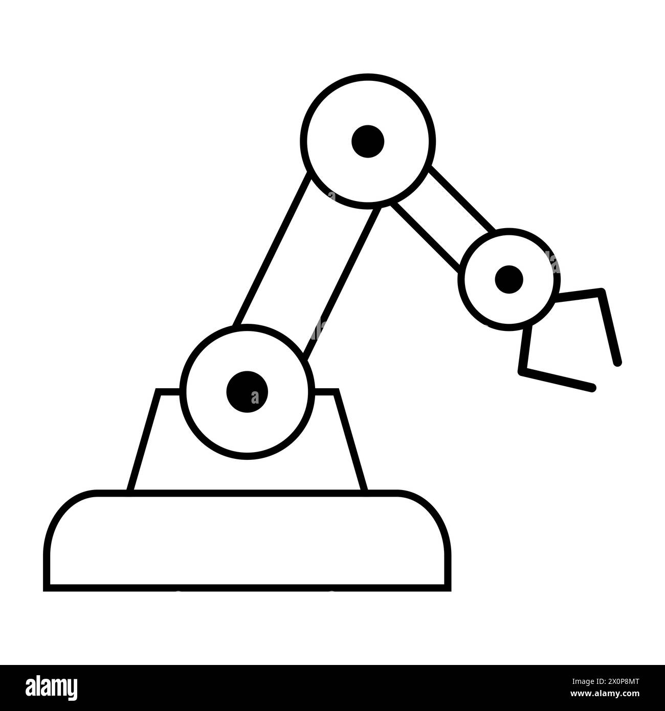 Mechanical robot arm machine icon, technology hydraulic robotic hand ...