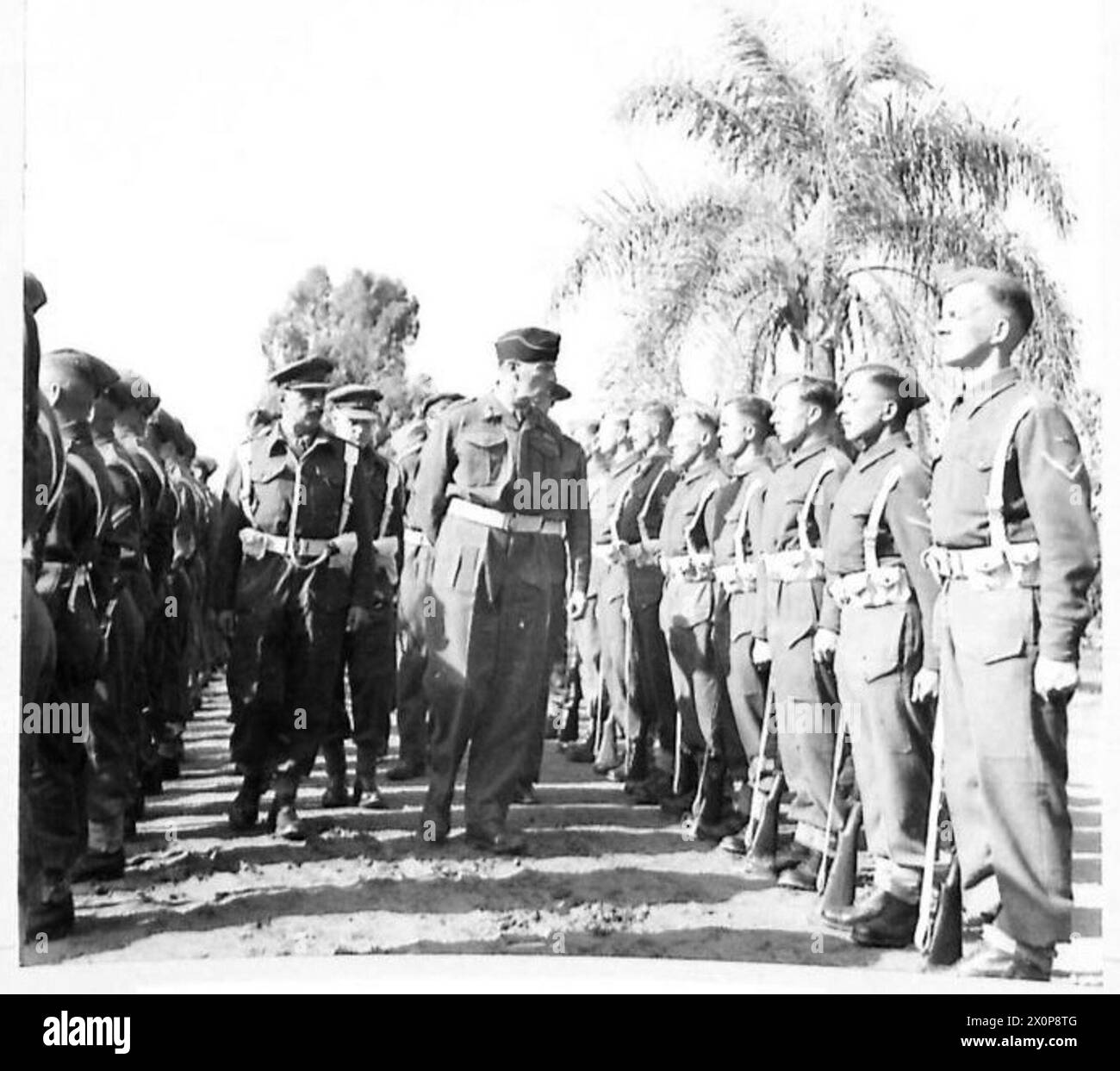 Major General Galloway and officers inspect a ceremonial parade in ...