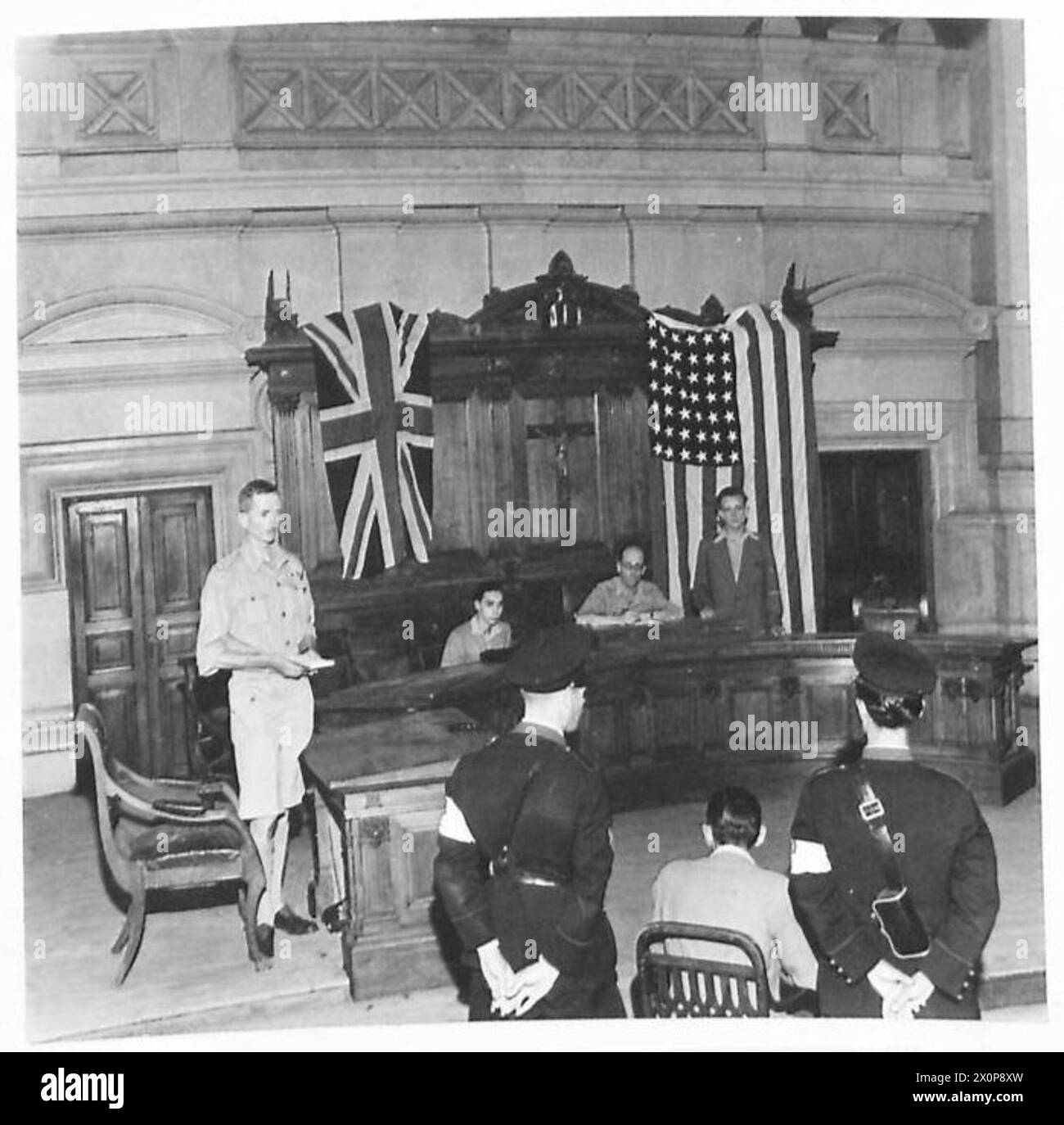 ITALY : LAW AND ORDER IN ROME - The Court in session. Capt. E.V.Falk of ...