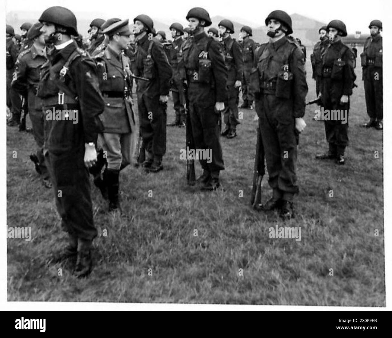 Queen and inspect and troops Black and White Stock Photos & Images - Alamy