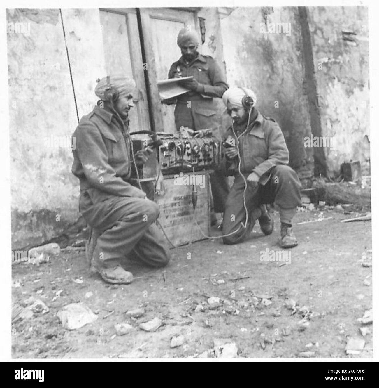 Indian soldiers are operating radio communications with Battalion ...