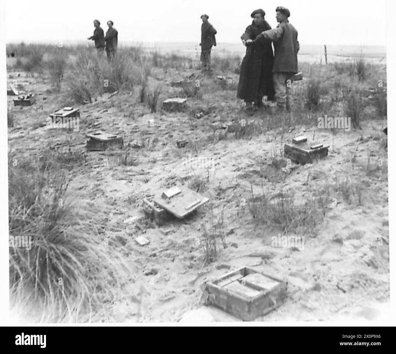Photograph showing Eighth Army personnel preparing an airfield ...