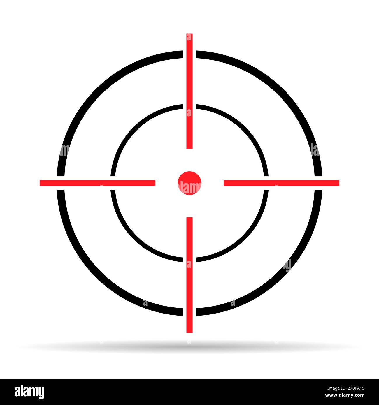 Crosshair army target shadow icon, hunting cross sign mark, graphic ...