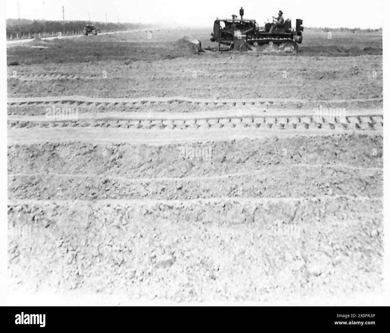 EIGHTH ARMY : AN AIRFIELD UNDER PREPARATION - With the northern end of ...