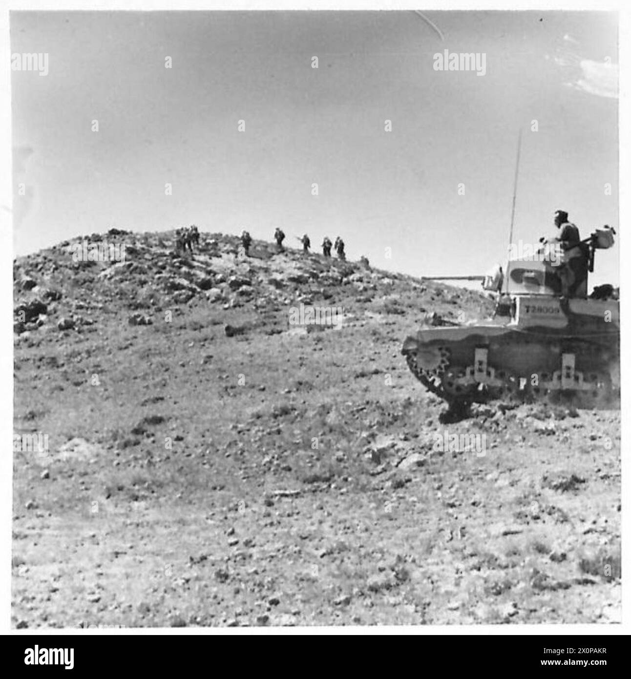 RECONSTRUCTION OF EIGHTH ARMY BATTLES - The Brigadier's tank arrives at ...