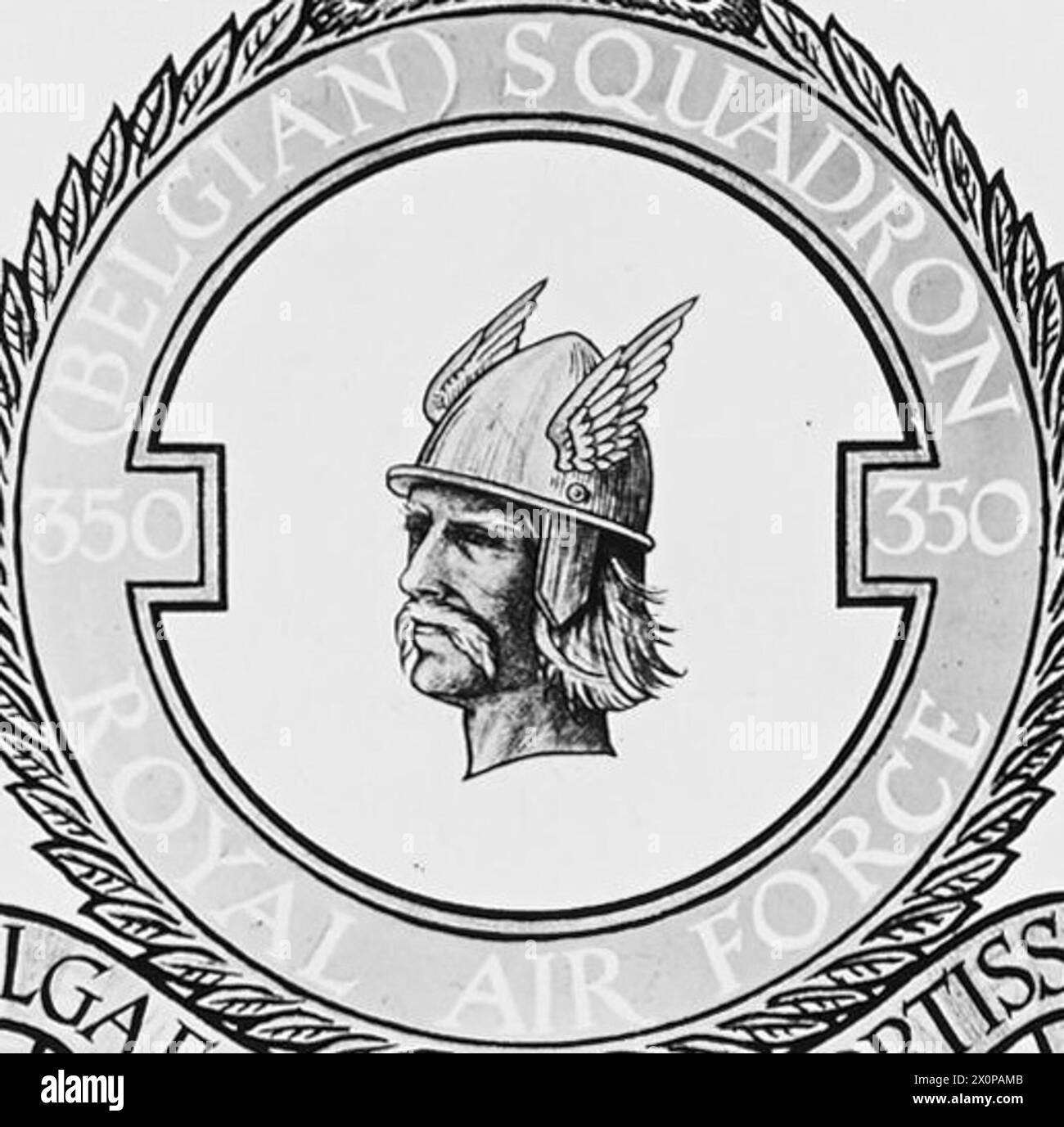 Badge of No. 350 (Belgian) Squadron of the Royal Air Force, featuring ...