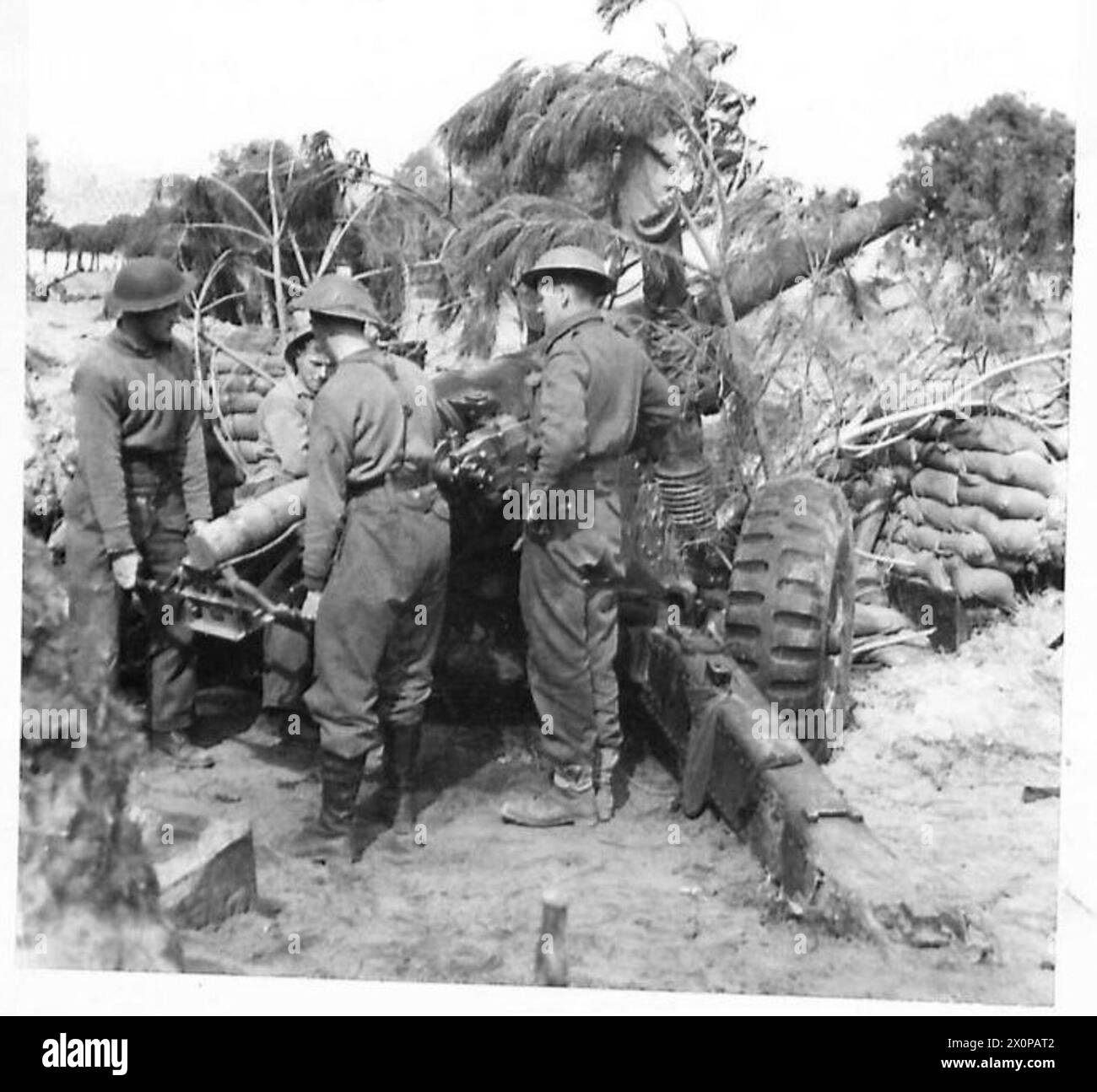 FIFTH ARMY : ANZIO BRIDGEHEADTHE GUNS OF ANZIO - General view of a 5.5 ...
