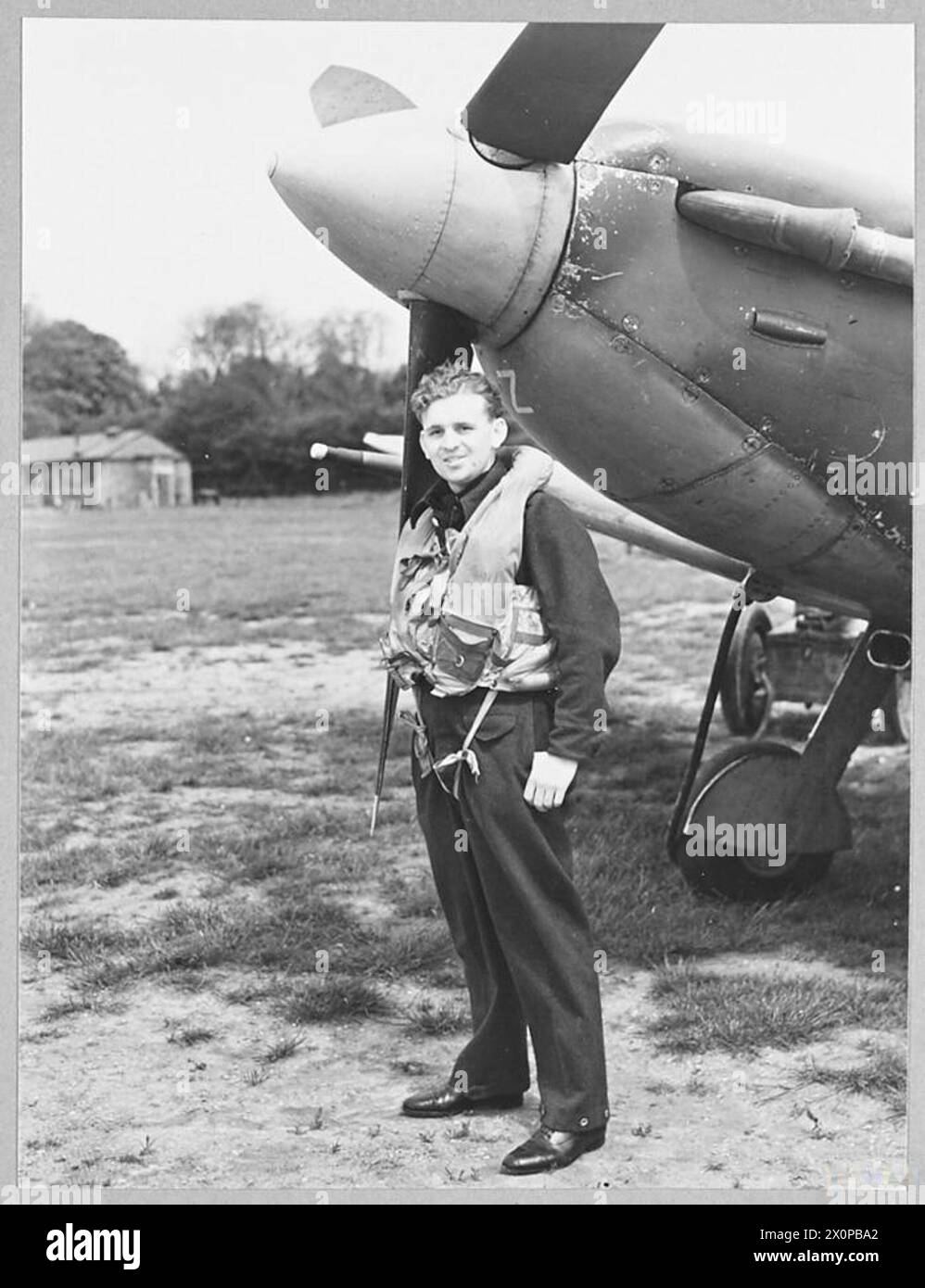 Photographic negative depicting Squadron Leader Oxspring of the RAF ...