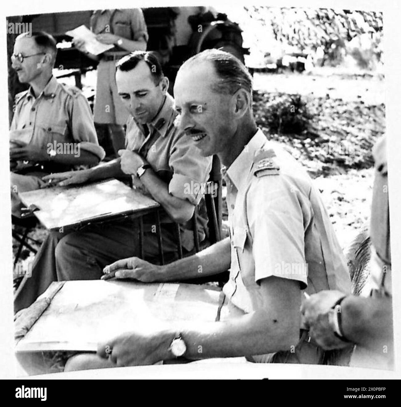 Meeting military leaders commanders Black and White Stock Photos ...