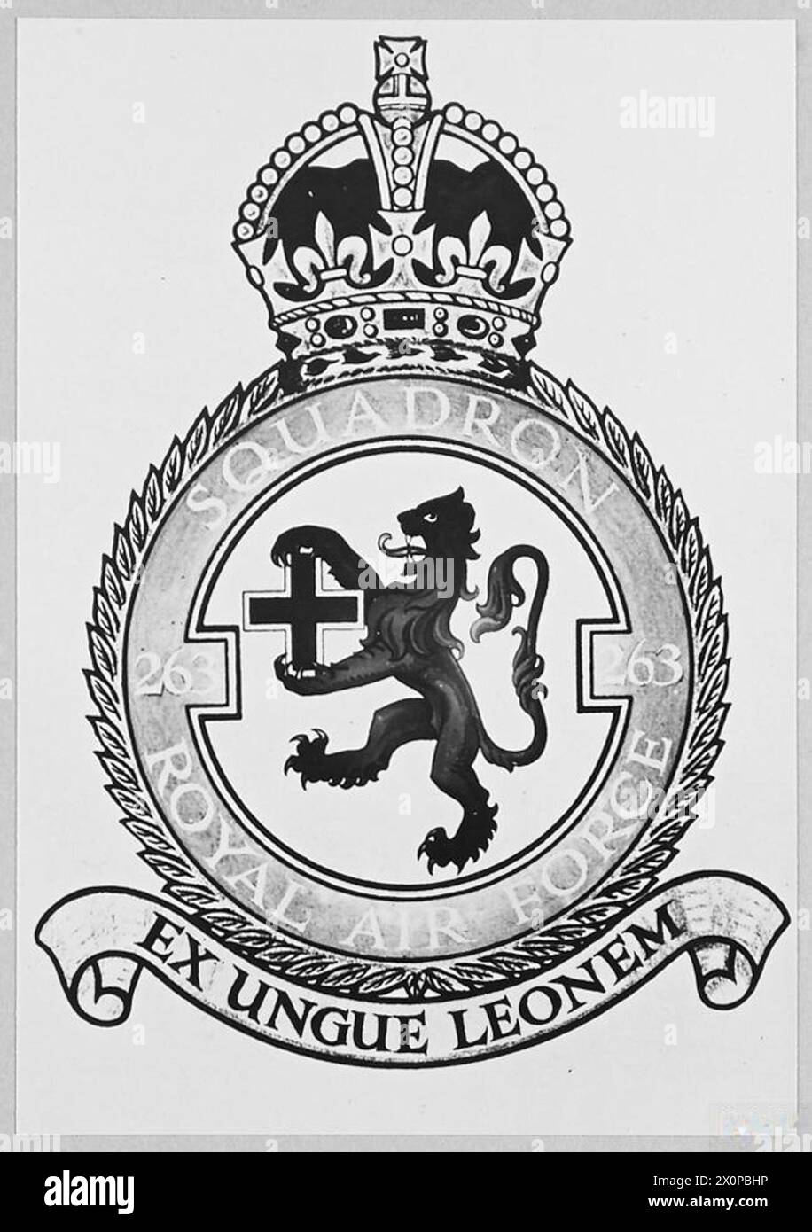 Photograph showing the crest and motto 'EX UNGUE LEONEM' of No. 255 ...