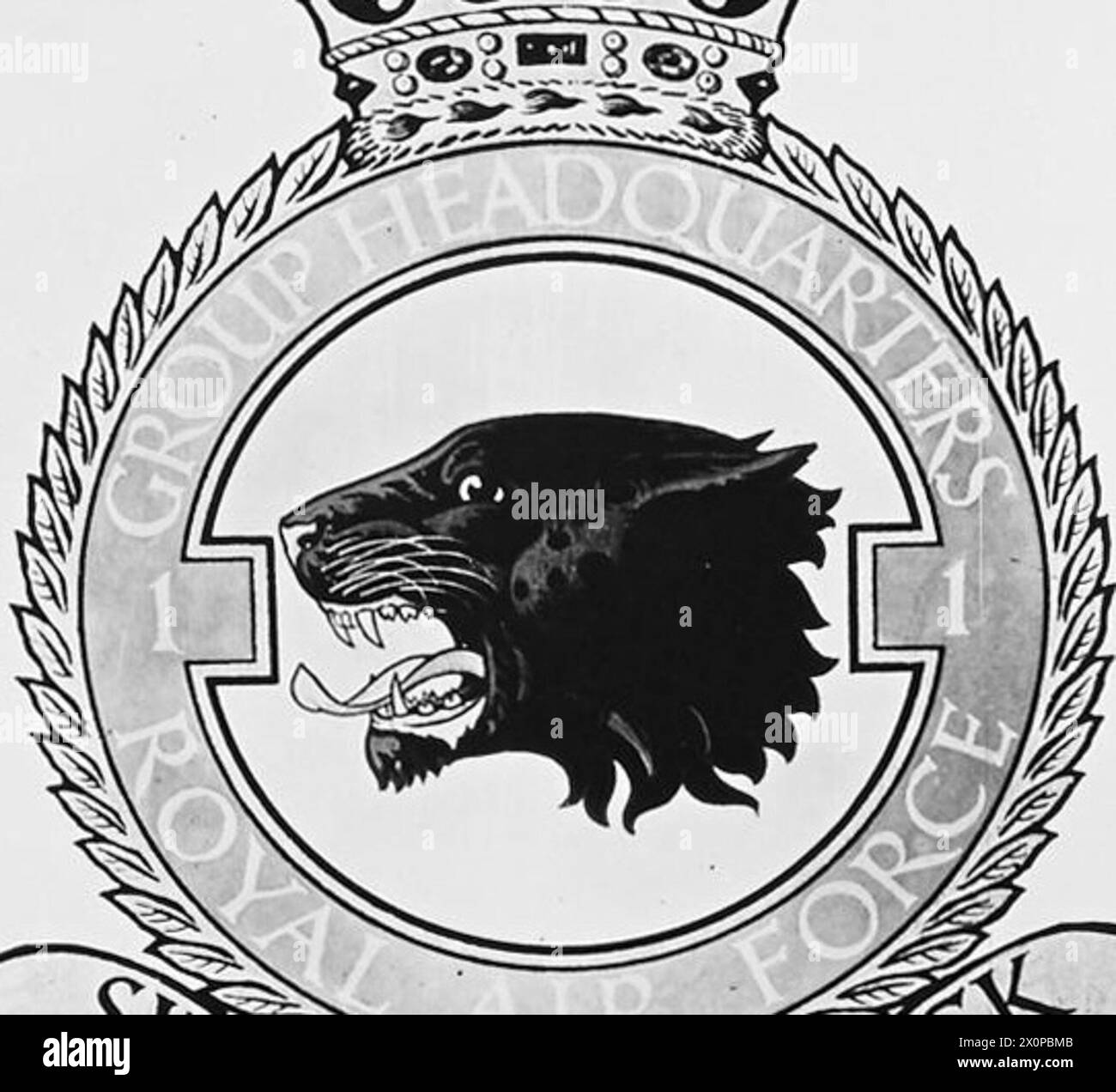 CREST & MOTTO, NO.1 GROUP HQ., R.A.F. - No.1 Group Headquarters ...