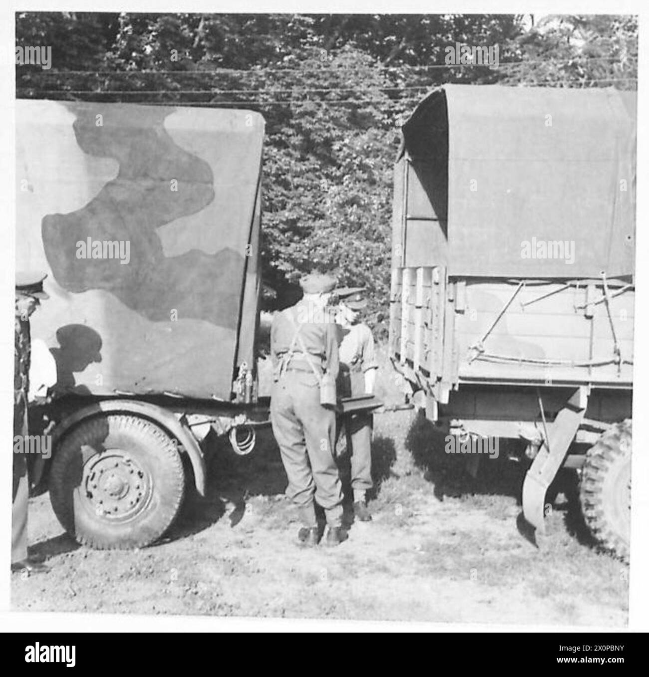 The 37th Field Mobile Bakery is coupled up and prepared for movement at ...