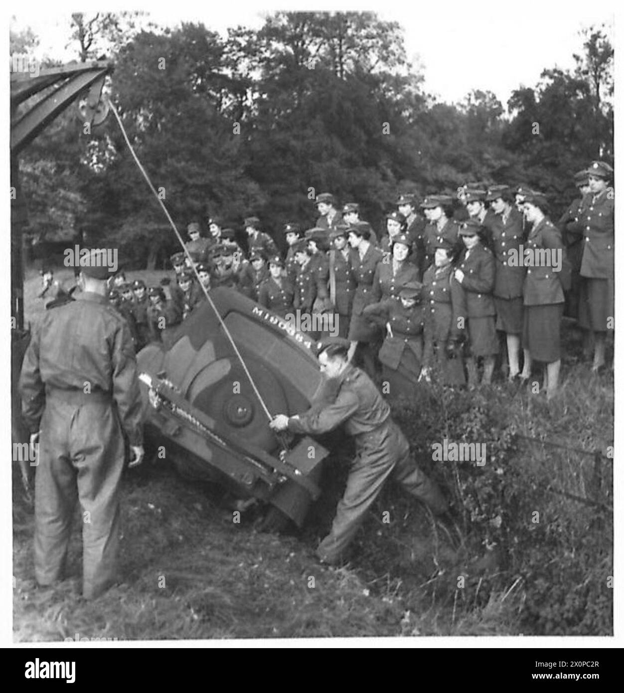 Photograph shows ATS drivers of the RASC section being trained in ...