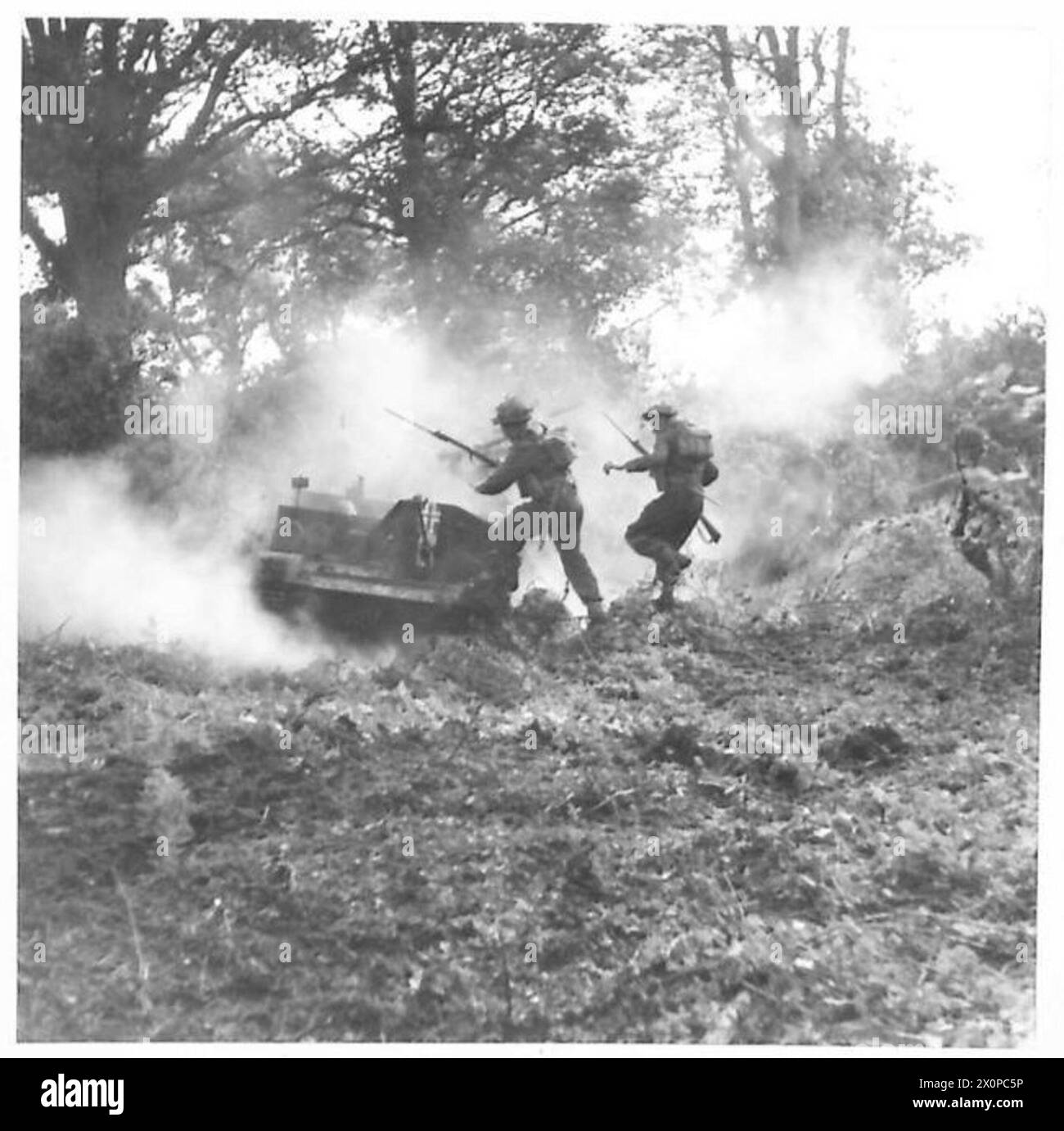 REALISITIC TRAINING - An "enemy" carrier captured in a potato field ...