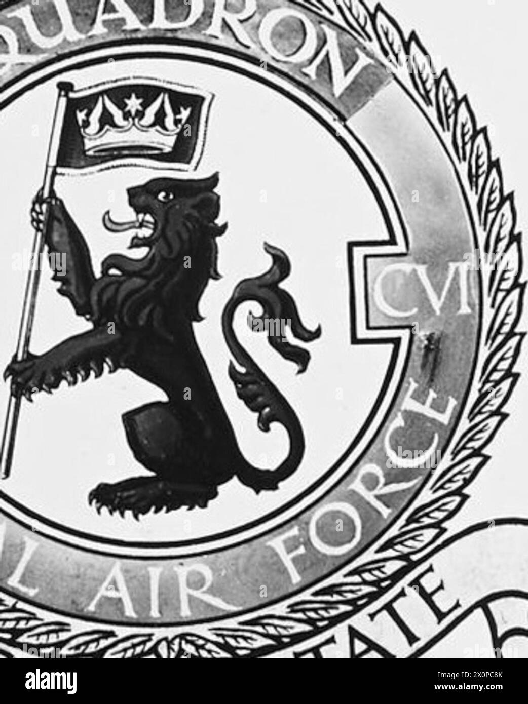 This image shows the crests and mottoes of Royal Air Force squadrons ...
