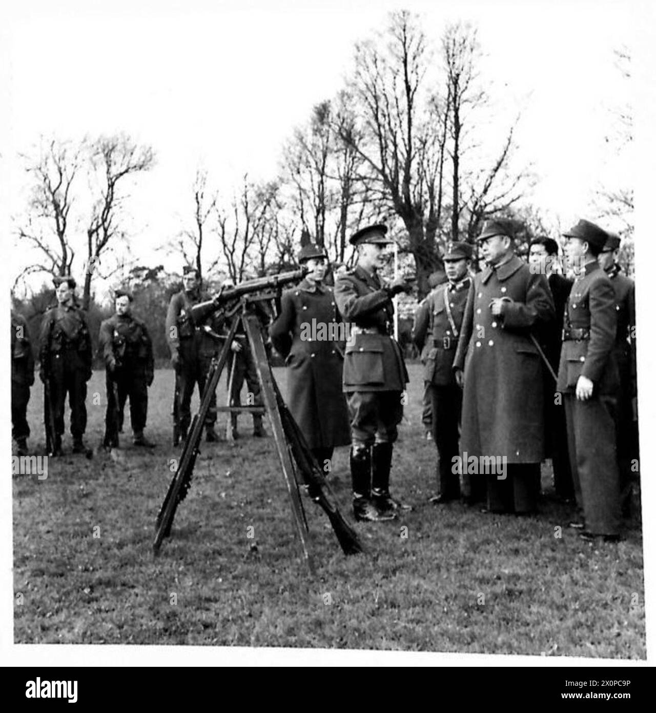 Lieutenant Colonel Craven demonstrates rifle drill training to the ...