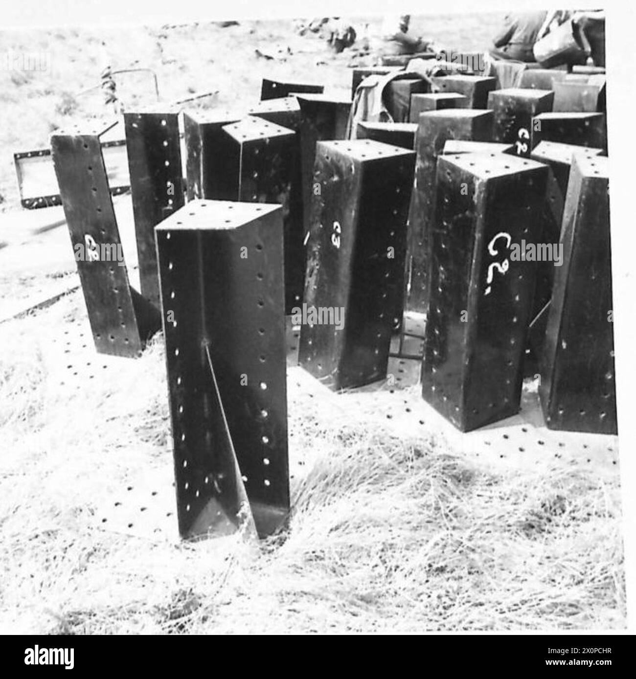 Photographic negative showing special T.N.3 material at Barry ...