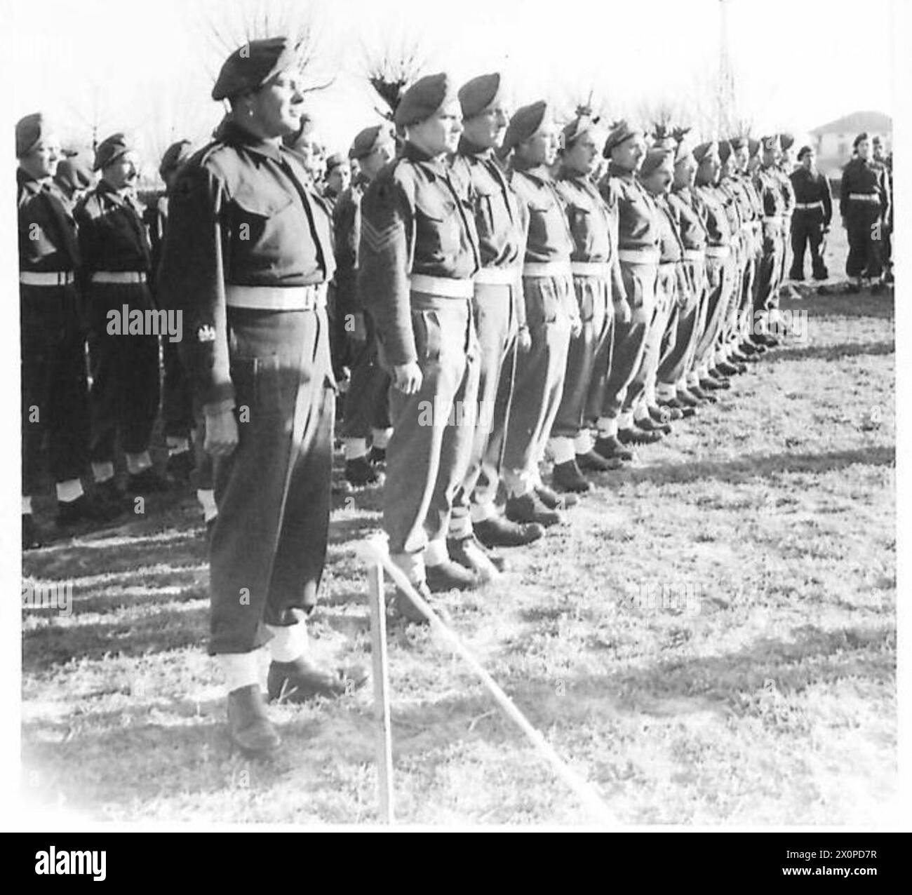 Members of the 168 Brigade Field Ambulance receive a commemorative ...