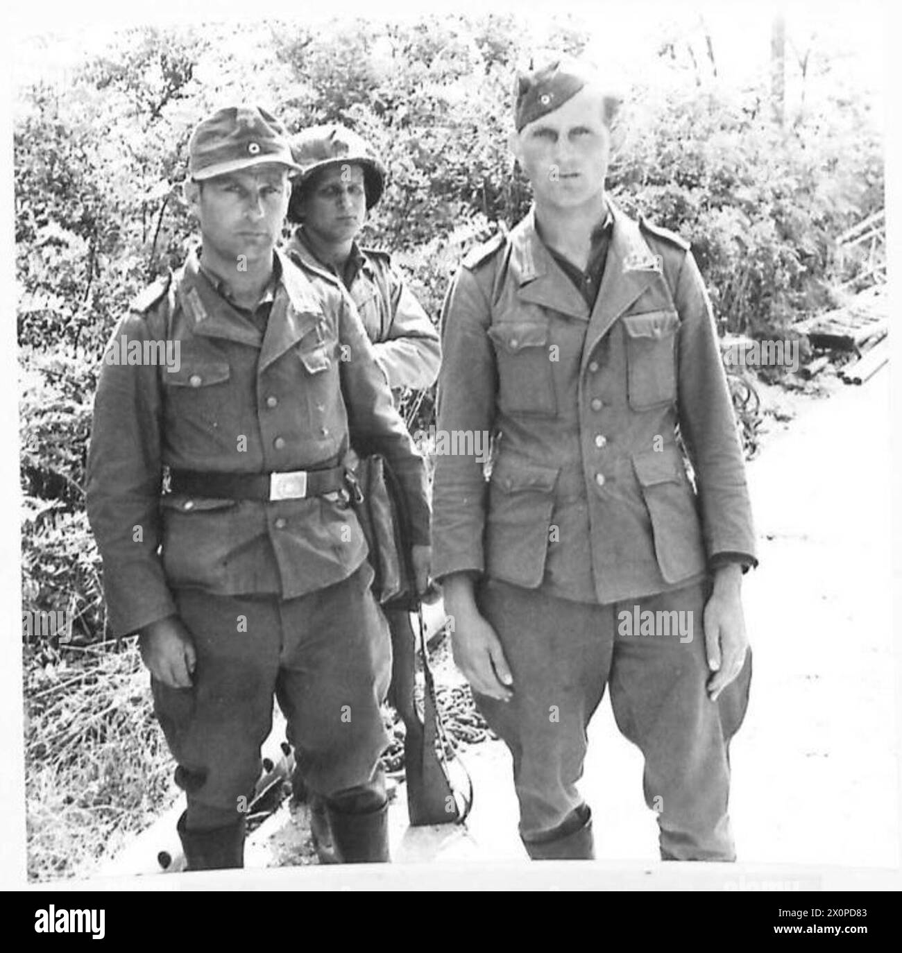 British troops capture two German prisoners while joining main forces ...