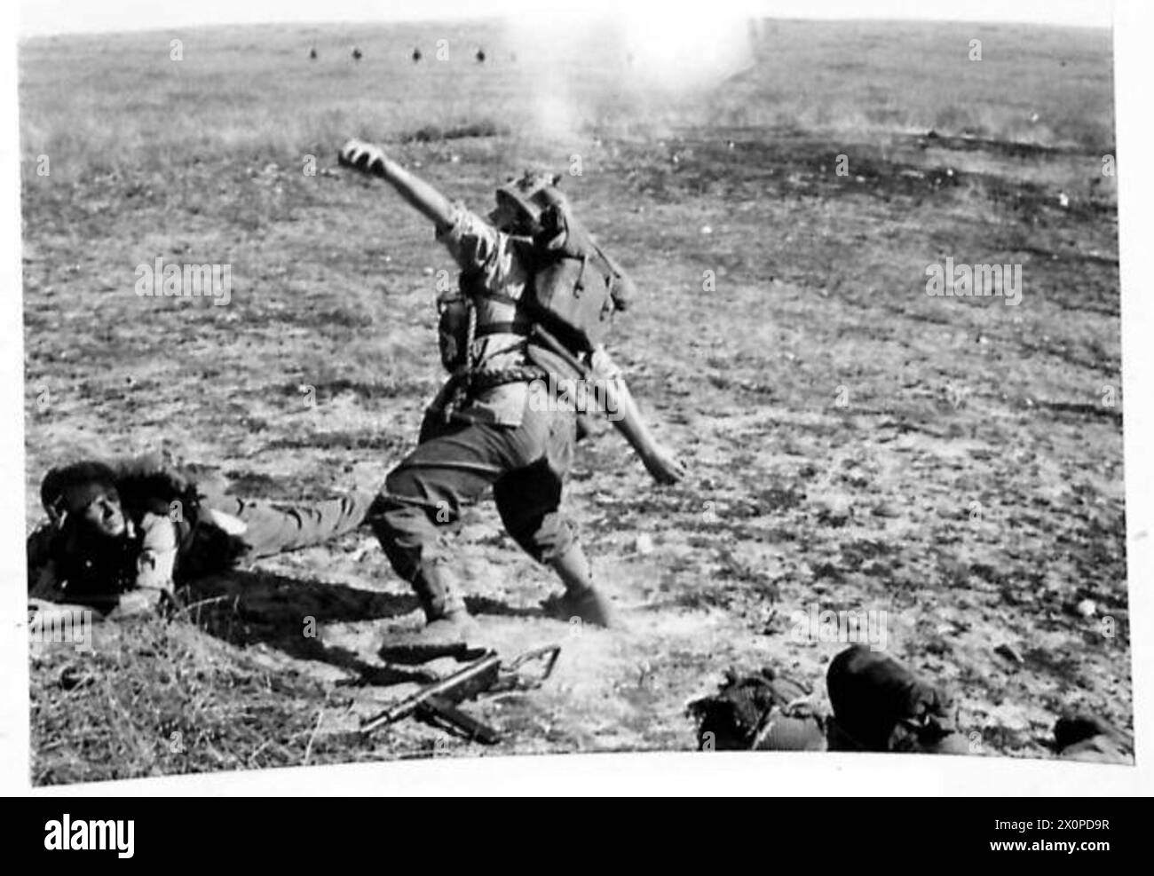 Throwing a grenade Black and White Stock Photos & Images - Alamy