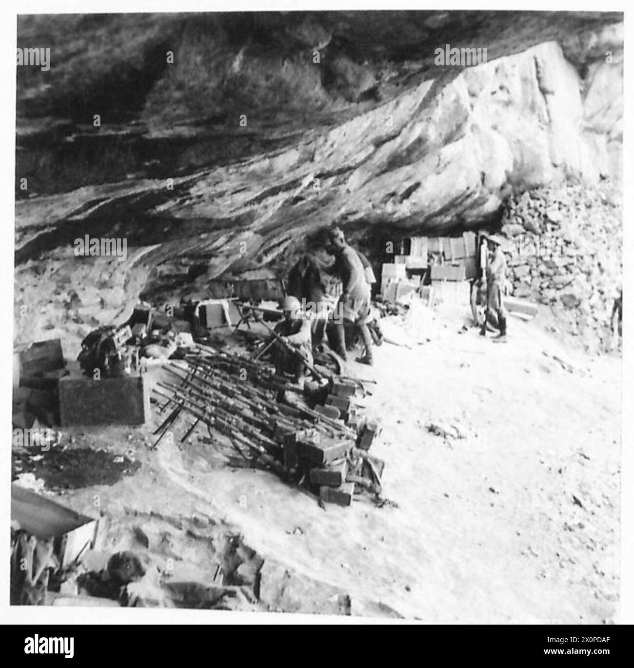 THE SURRENDER OF THE DUKE OF AOSTA - One of the many caves held by the ...