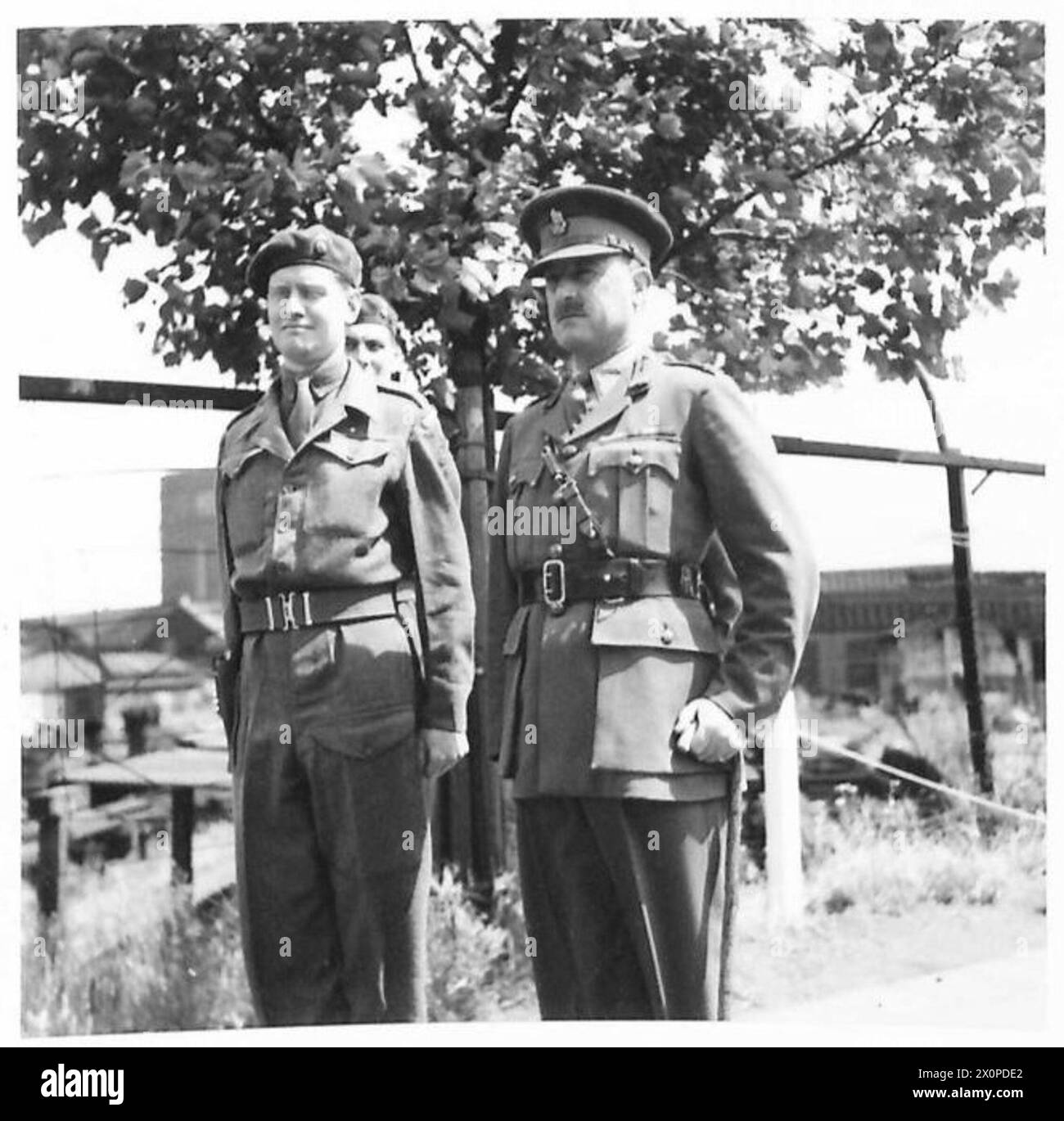 Photograph showing Brigadier E. Dominic-Brown and Lt-Col F.F.E. Allen ...