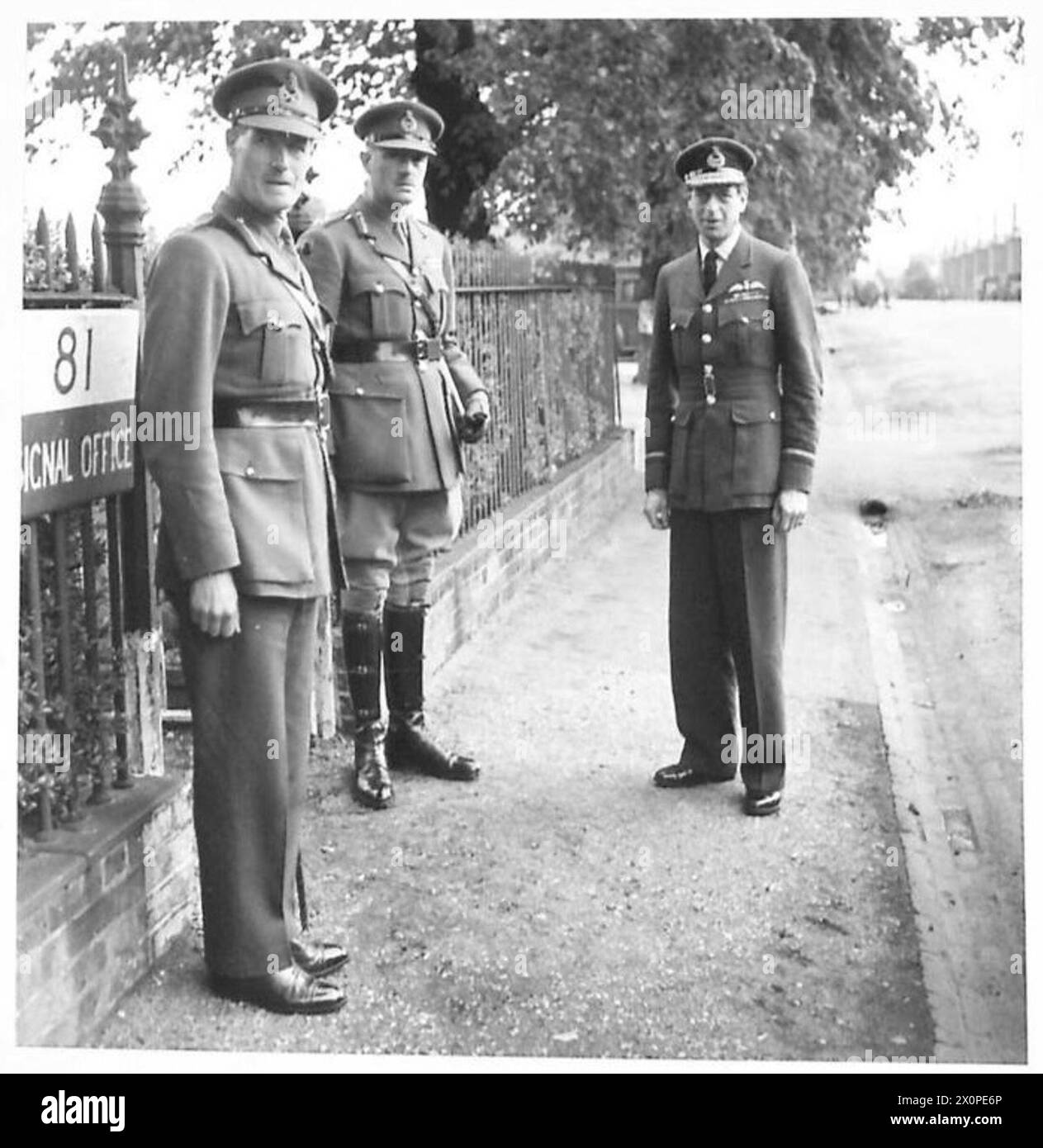 DUKE OF KENT INSPECTS ROYAL FUSILIERS - The Duke with senior officers ...