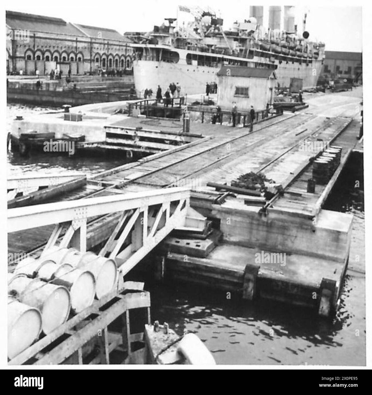 Zeebrugge Ferry equipment is shown being loaded at the 49th Berth in ...